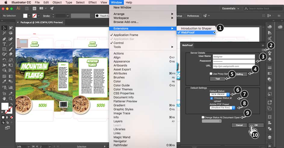 Managing Illustrator Plug in WebProof Support